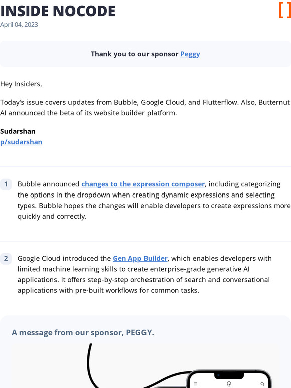 Inside: Bubble revamps expression composer / Google Cloud introduces ...