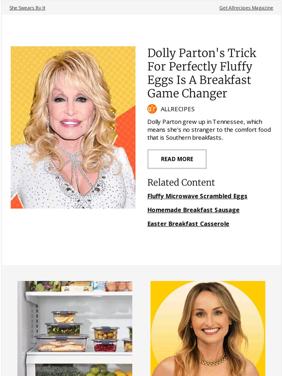 Better Homes and Gardens: Dolly Parton's Trick For Perfectly Fluffy ...