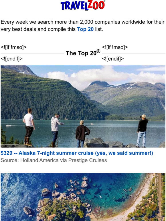 Travelzoo: This Week's Top 20 | Milled
