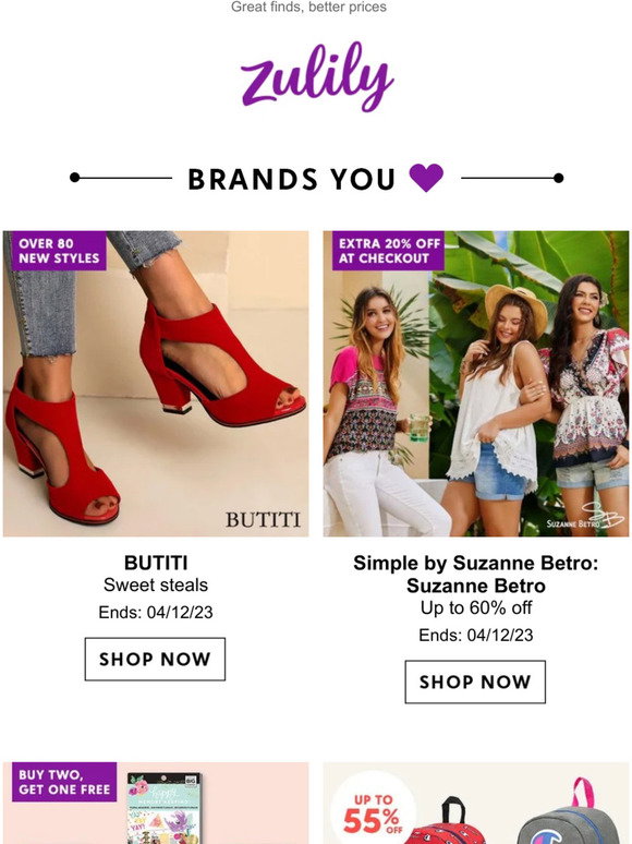 Zulily: Shop BUTITI today! 😍 | Milled