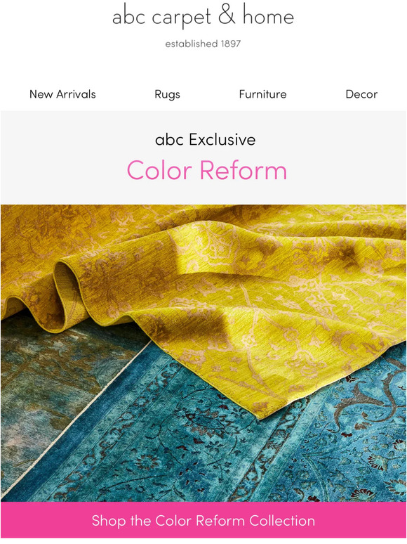 ABC Carpet & Home: Living In Color with abc Exclusive Color Reform Rugs ...