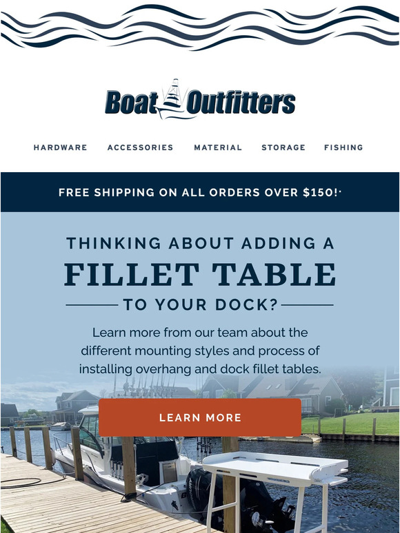 Boat Outfitters: Dock Fillet Tables | Milled