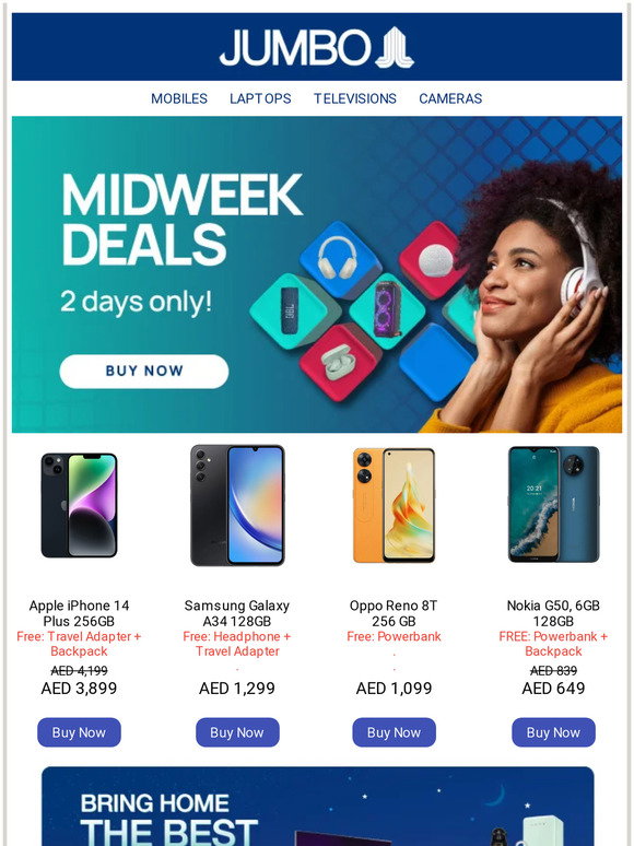 Jumbo Electronics: Cool down this summer with Mid-Week savings.💥 | Milled