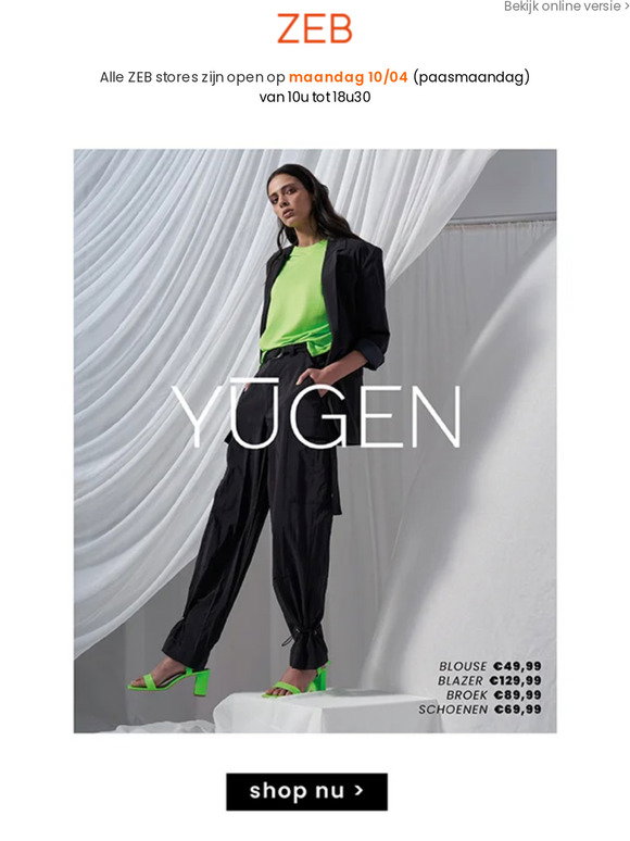 Zeb: Ontdek de SS23 collectie van het Belgische label YŪGEN!│Shop nu ...