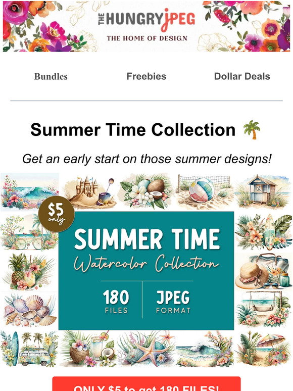 The Hungry JPEG: 🆕🎨👕 Discover Our New Summer Collection + Freebie of ...