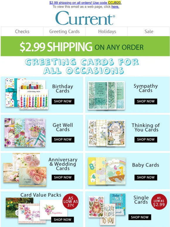 Current Catalog: $2.99 shipping on cards for every occasion | Milled