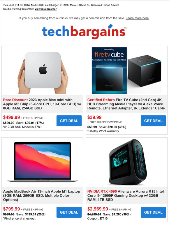 TechBargains: Apple M2 Chip Mac mini Under $500 | $39.99 Fire TV Cube ...