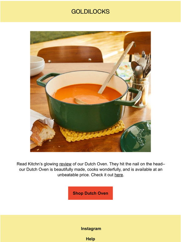 Potluck: Kitchn’s Review of the Goldilocks Dutch Oven | Milled