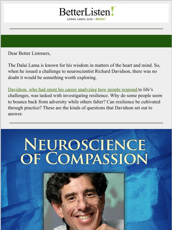 BetterListen: [Featured Title] The Neuroscience of Compassion with ...