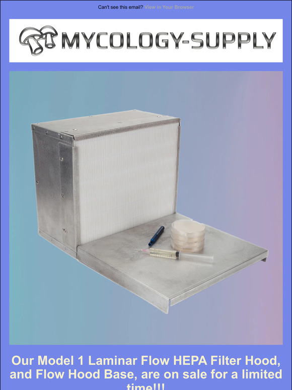 Mycology Supply: Four Laminar Flow HEPA Filters for Mycology | Milled