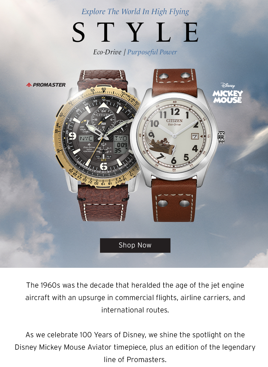 Citizen: Join the Jet Set with Promaster Air and Mickey Aviator | Milled