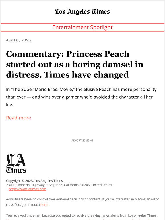 Los Angeles Times: Don't call Princess Peach a damsel in distress | Milled