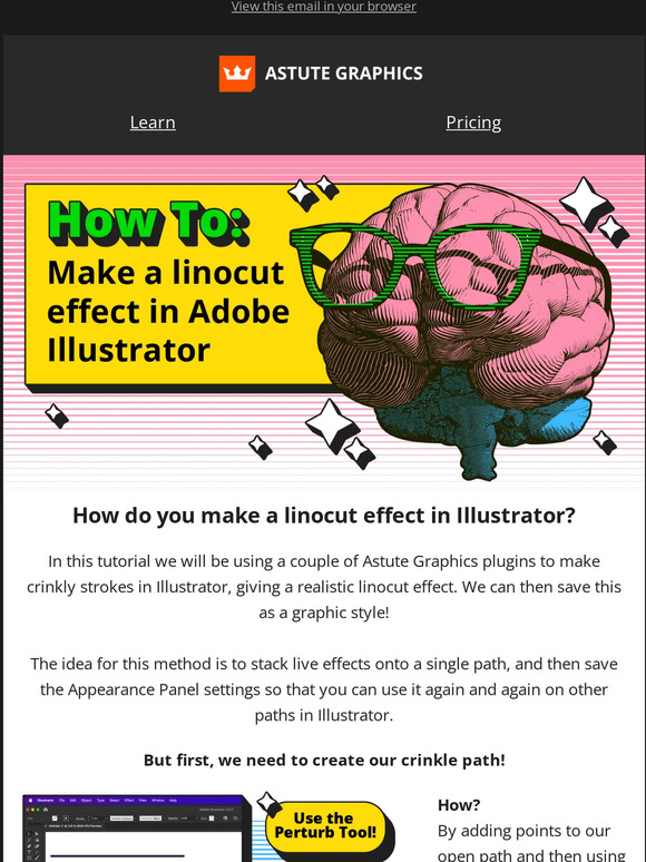 Astute Graphics: How to make a linocut effect in Illustrator 🧠 | Milled