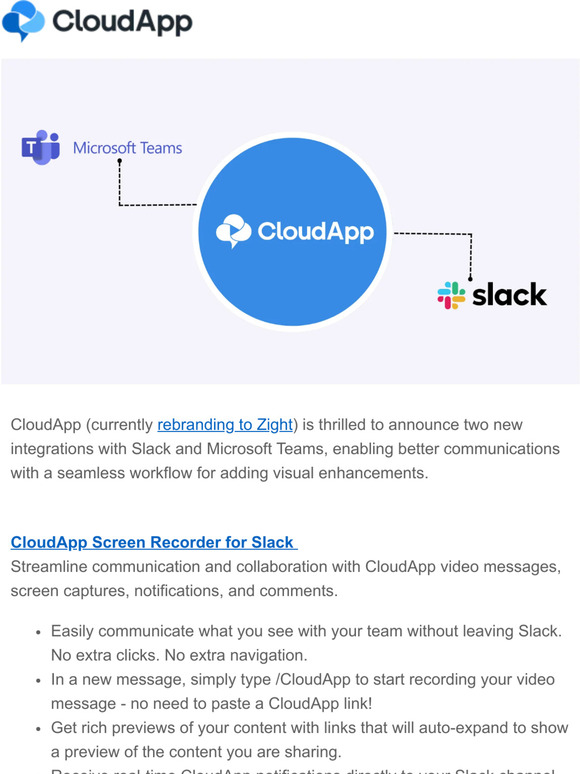 CloudApp: CloudApp Now Integrated with Microsoft Teams and Slack | Milled