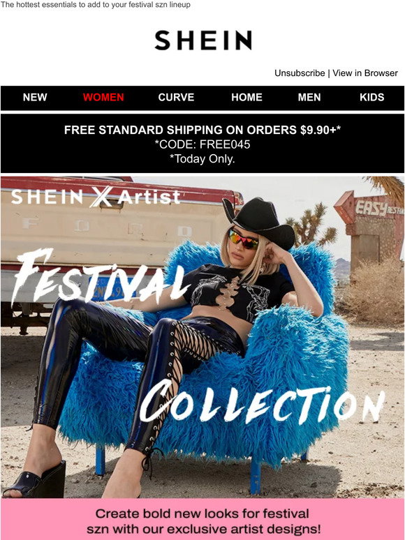 SHEIN: NEW SHEIN X Artist Festival Collection | Milled
