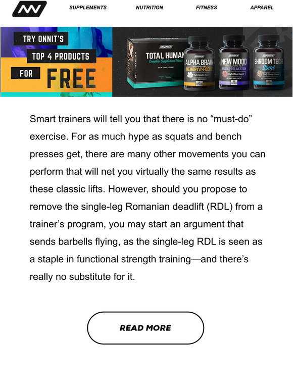 Onnit: How To Do The Single-Leg Romanian Deadlift Like A Pro | Milled