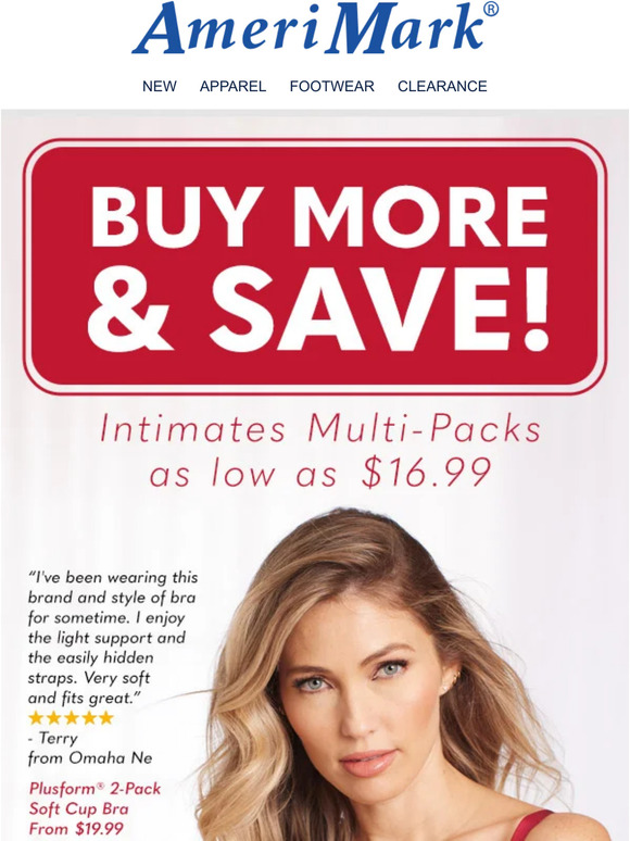 AmeriMark: Buy More & Save! Intimates Multi-packs as low as $16.99 | Milled