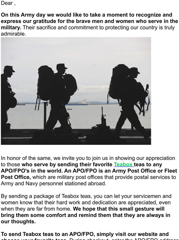 Teabox: Saluting our Heroes: Happy US Army Day! 🇺🇸 | Milled