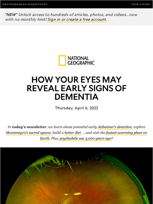 National Geographic: Eye to brain: An early marker for dementia? | Milled