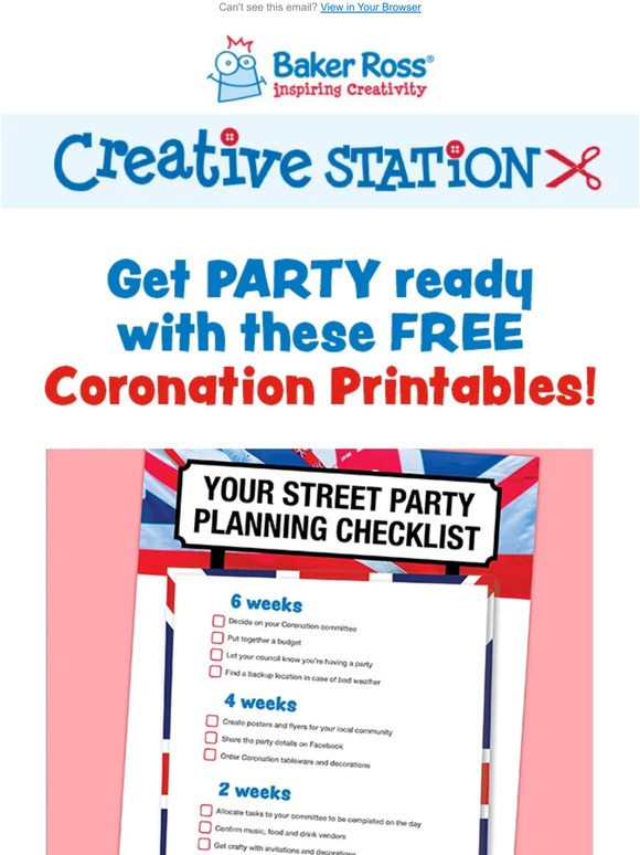 Baker Ross: Get Party Ready with FREE Coronation Printables 👑 | Milled