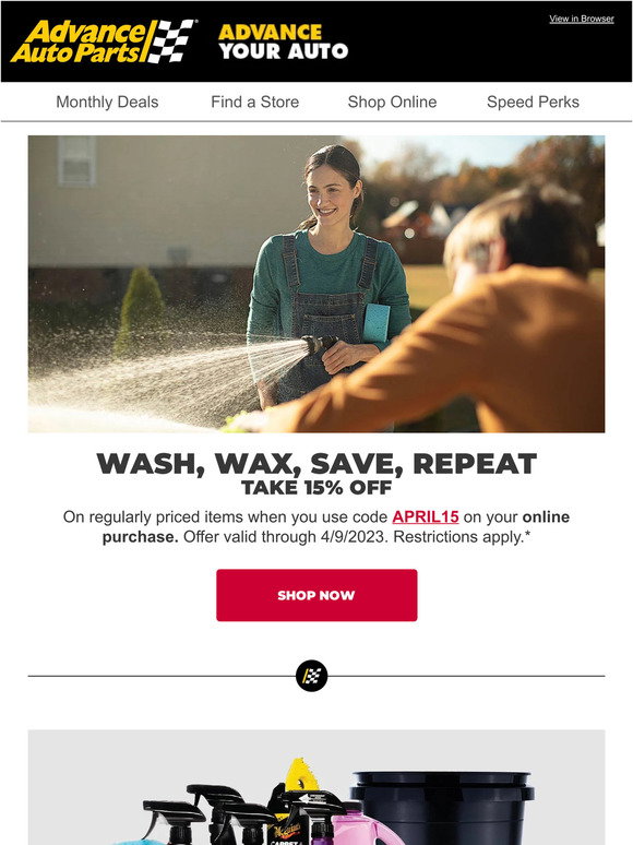 Advance Auto Parts: 15% Off + Tools to Clean Your Car Inside and Out ...