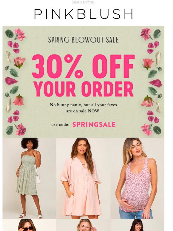 PinkBlush: Our Spring Blowout Event is LIVE! 🎉🎉 | Milled