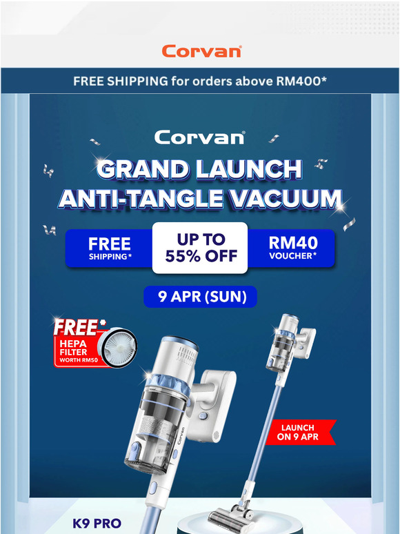 Corvan: GRAND LAUNCH: THE NEW CORVAN ANTI-TANGLE VACUUM K9 PRO 🤩 | Milled