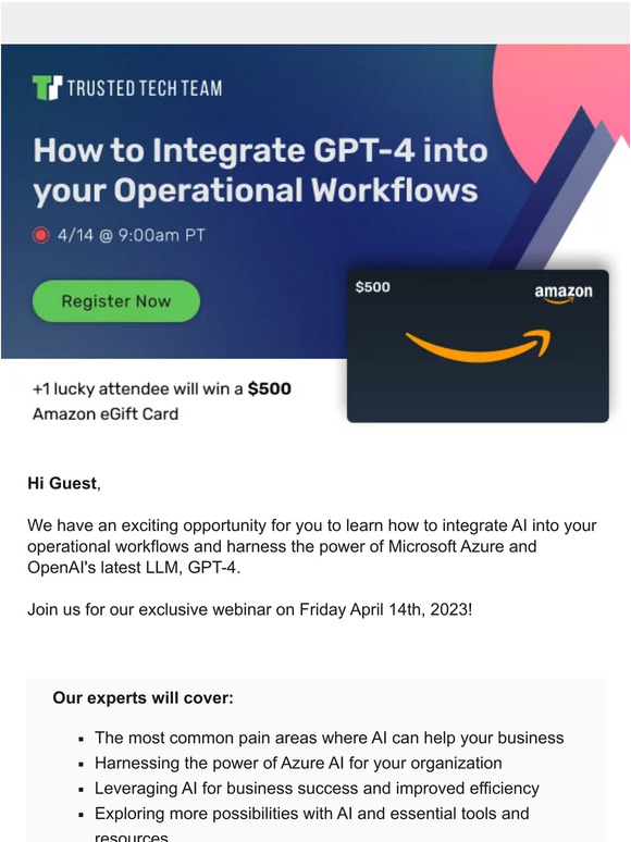 Trusted Tech Team: How to Integrate GPT-4 Into Your Operational Workflows | Milled