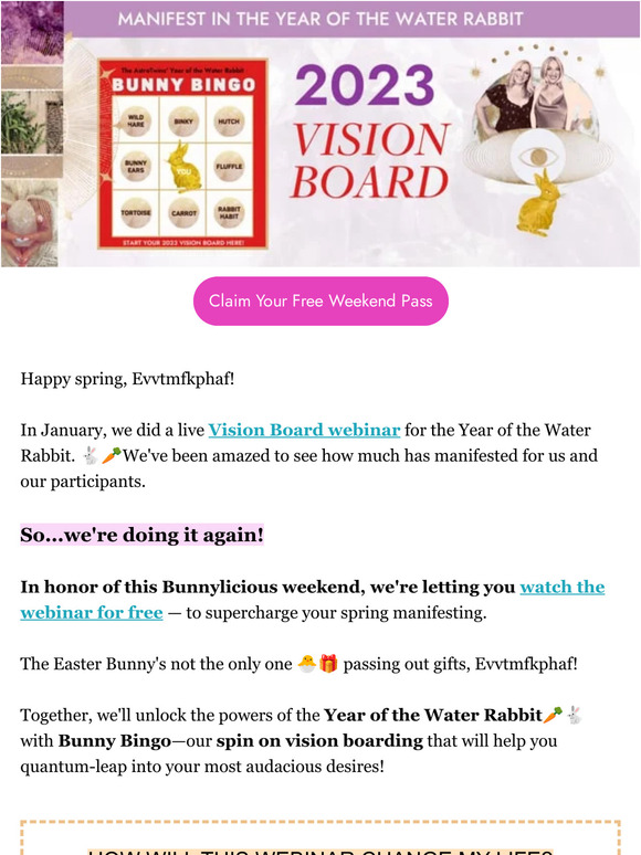 AstroTwins: 🔮Let's make a spring Vision Board! 🐇 | Milled