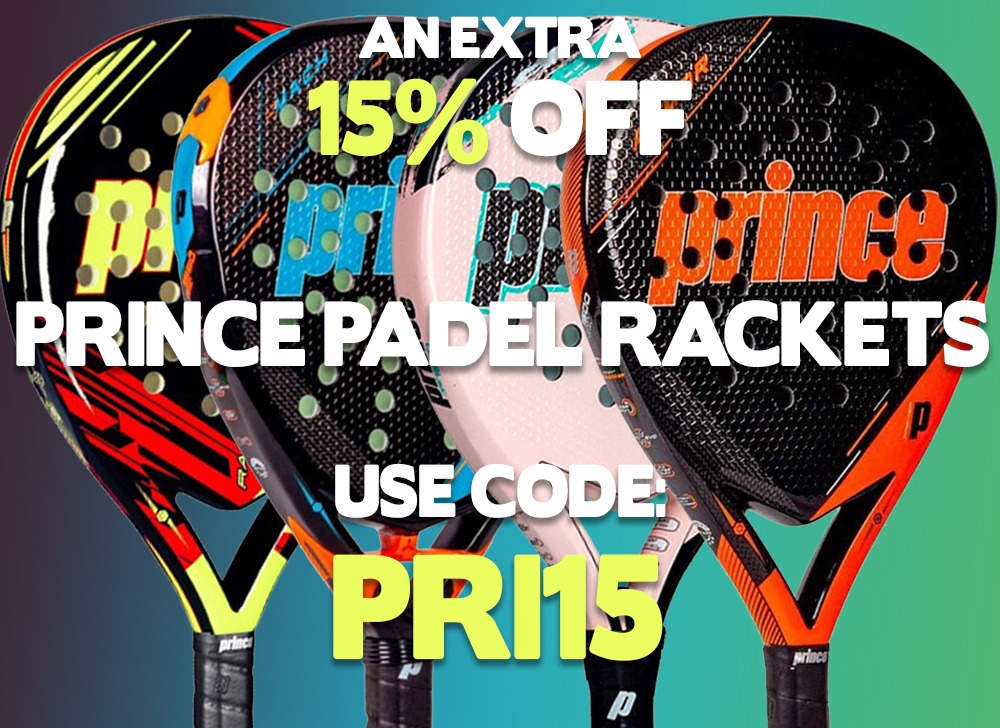 Stringers' World: An extra 15% off Prince Padel Rackets | Milled