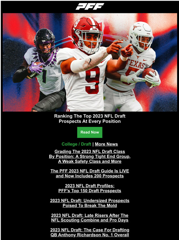 Pro Football Focus: 2023 NFL Draft Position Rankings, Risers and ...