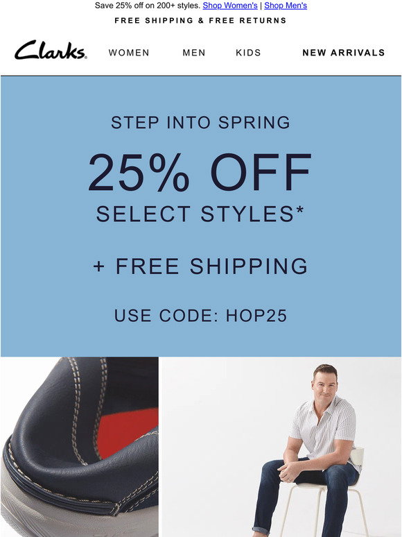 Clarks: LIMITED TIME ONLY: Spring sale with free shipping | Milled
