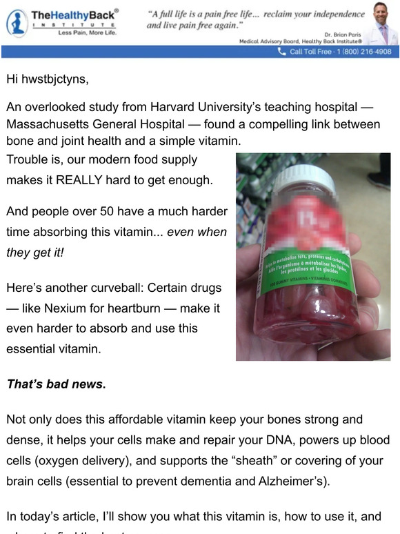 Healthy Back Institute: Compelling link between bone and joint health ...