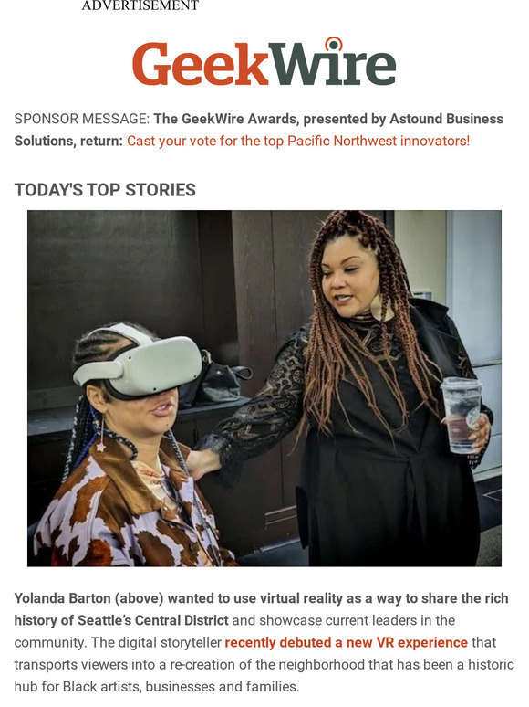 GeekWire: VR storyteller showcases historically Black community in Seattle | Milled