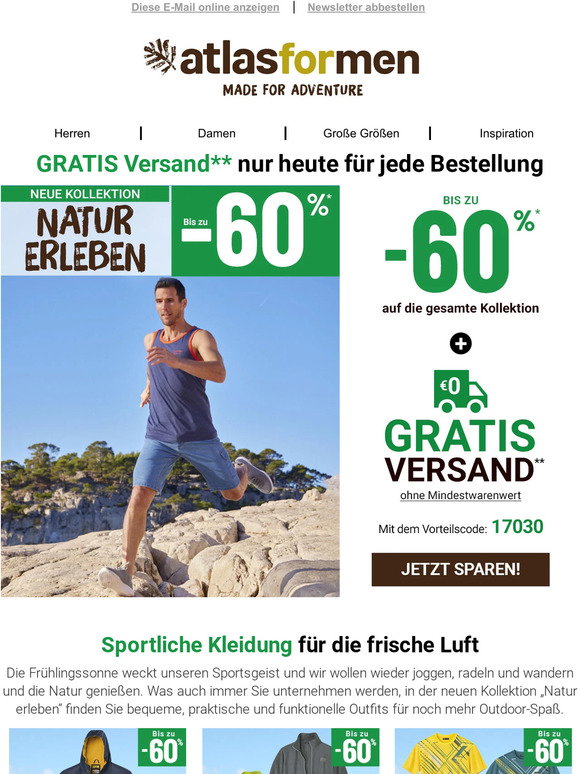 Atlas For Men: Heute sparen Sie den Versand und bis zu 60% | Milled