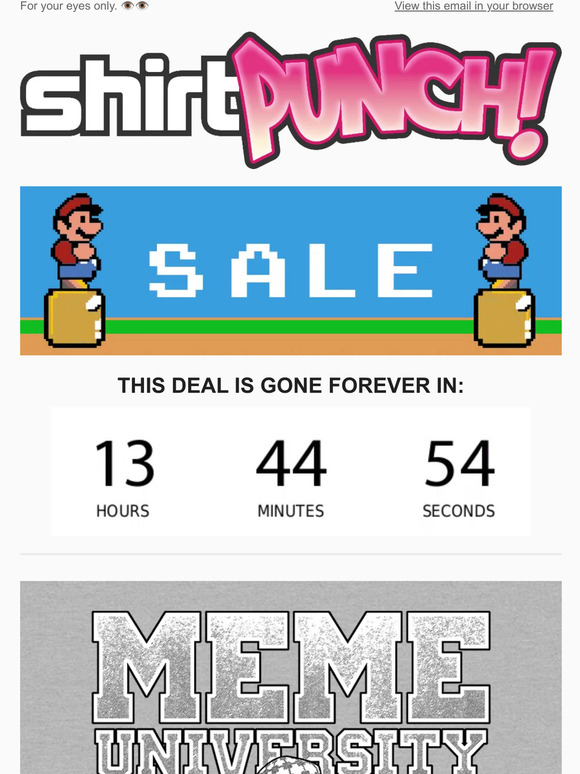 ShirtPunch: A meme secret sale | Milled