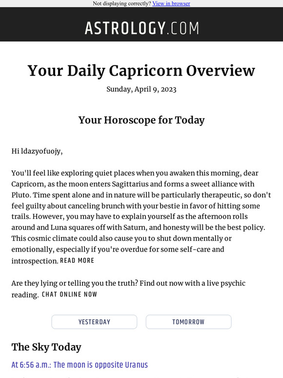 Astrology: —, Your Daily Horoscope Overview - Sun Apr 09 | Milled