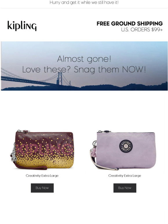Kipling: Creativity Extra Large Metallic Wristlet Is Almost Sold Out ...
