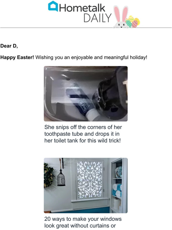 Hometalk: Put a tube of toothpaste in your toilet tank | Milled