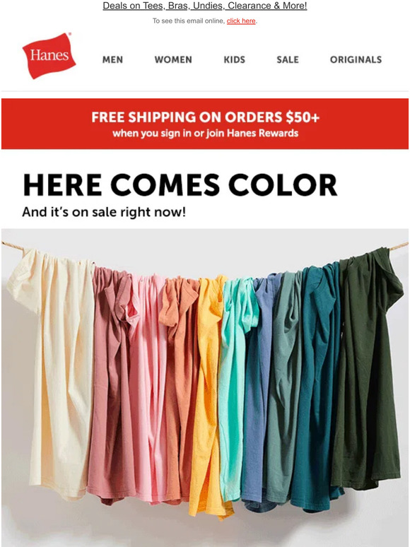 Hanes: 🌈 Bring on the Color & Savings | Milled