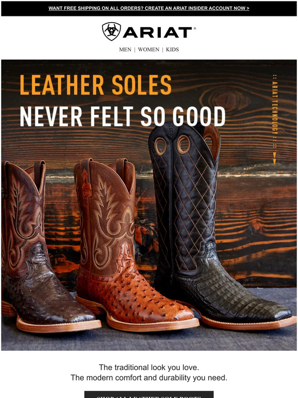 Ariat: The Future of Leather Soles Is Here | Milled