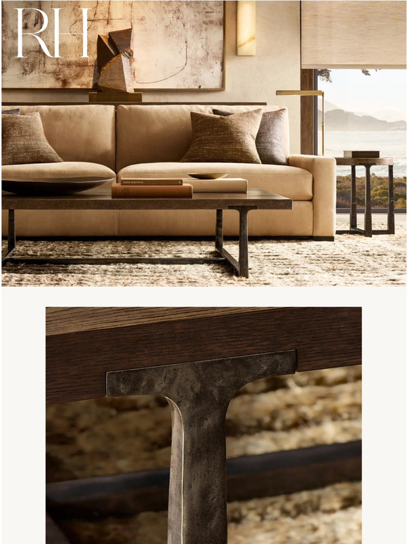 Restoration Hardware: Hand-Cast. The T-Brace Collection in Waxed Brown ...
