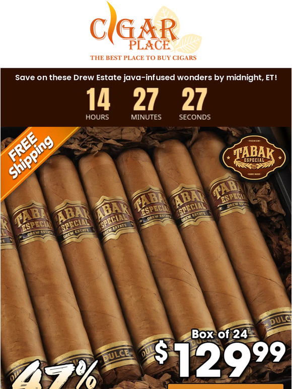 Cigar Place: Expires Tonight! 47% off Tabak Especial Dulce, our hottest ...