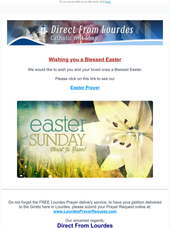 Catholic Gift Shop: Easter Blessings - A Prayer for Easter | Milled