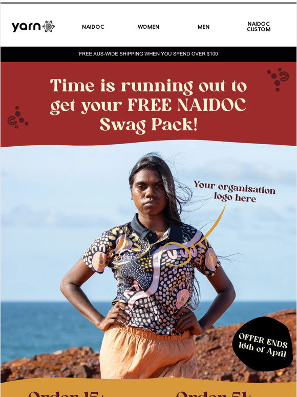 Bundarra Sportswear: FREE NAIDOC Swag Pack with your NAIDOC Polos 📣 ...
