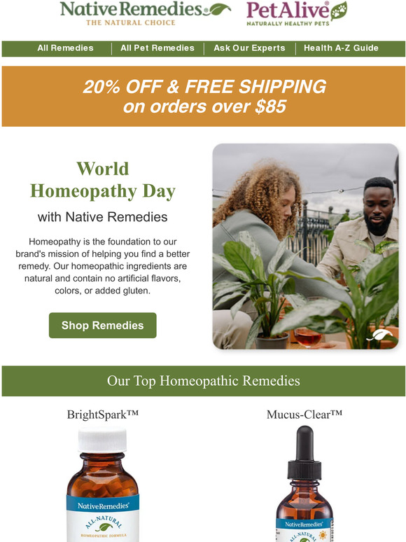 Native Remedies: World Homeopathy Day From Native Remedies 🌱 | Milled