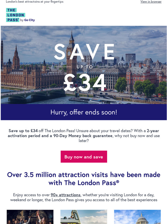 London Pass: Limited time only - save up to £34 off the London Pass ...