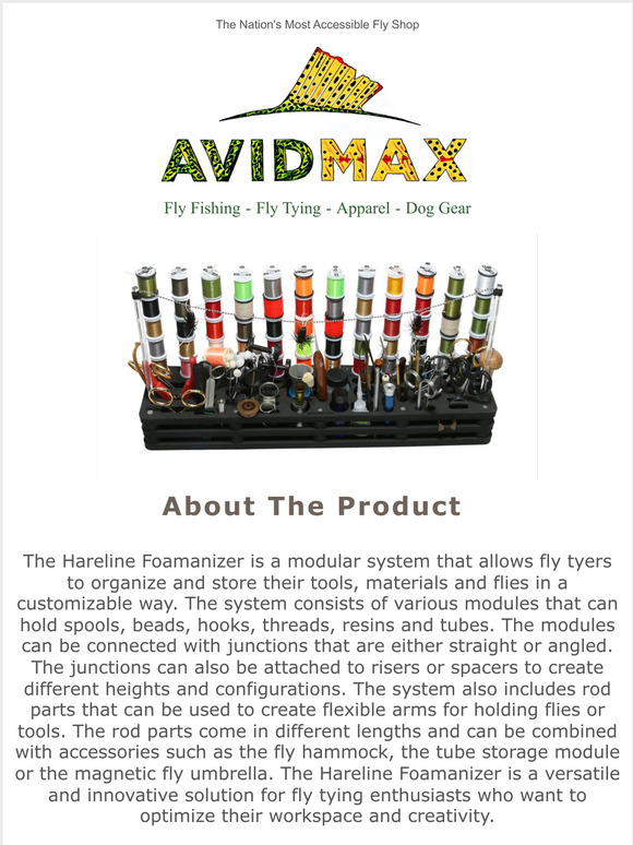AvidMax: The Ultimate Tying System Hareline Foamanizer | Milled