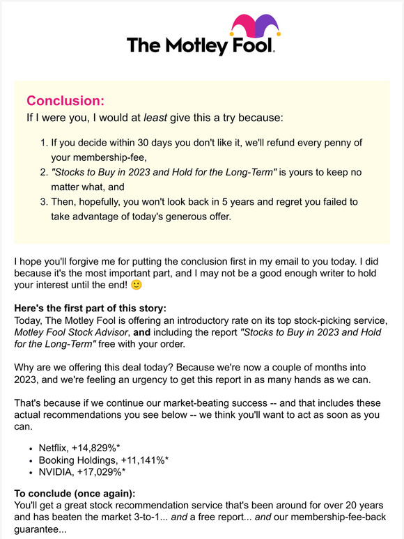 The Motley Fool: 3 Growth Stocks to Buy in 2023 And Hold for the Long ...