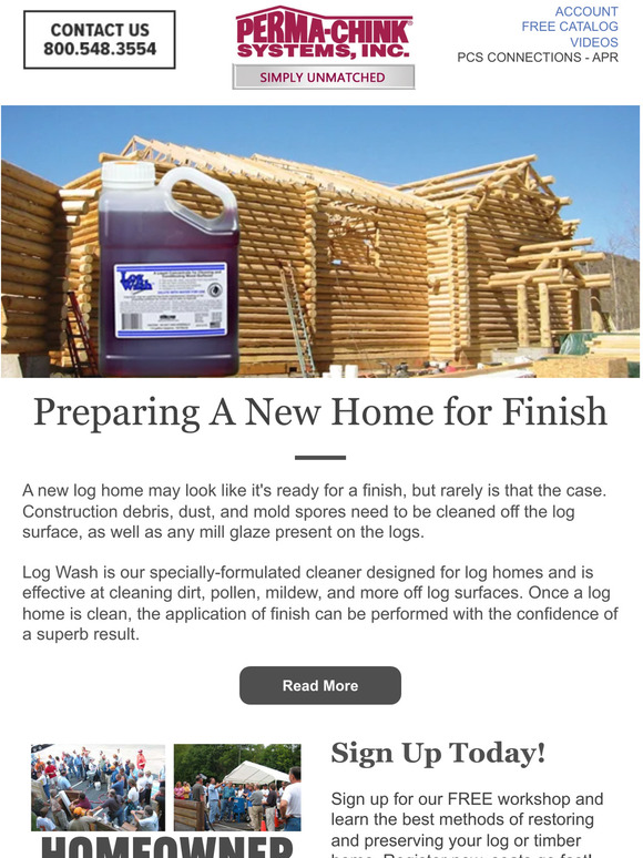 Perma-Chink Systems: Preparing Log Homes For Finish With Log Wash | Milled